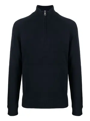J. Lindeberg Collin Half-zip Knit Jumper - Blue