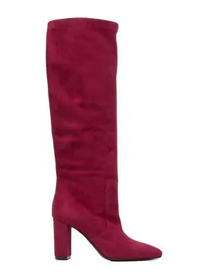 VIA ROMA 15 80mm Knee-length Suede Boots - Red
