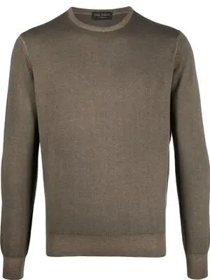 DELL'OGLIO Crew-neck Knitted Jumper - Green