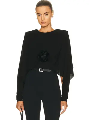 Saint Laurent Long Sleeve Top - Noir