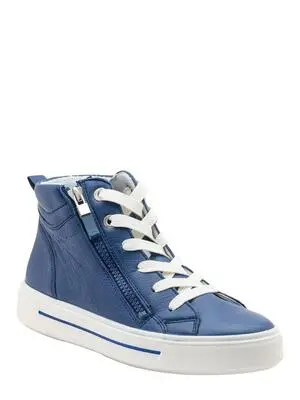 ARA Ara Camden High-Top Sneaker Cobalt Calf