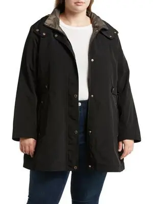 Gallery Gallery Water-Resistant Rain Jacket Black