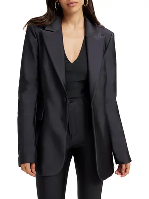 Good American Good American High Shine Sculpted Blazer Black001