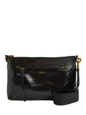 Isabel Marant Nessah Wardy Leather Crossbody Bag - Black