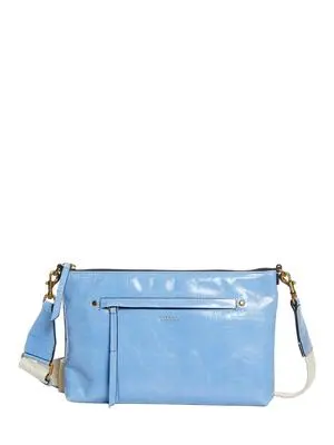 Isabel Marant Nessah Wardy Leather Crossbody Bag - Faded Blue