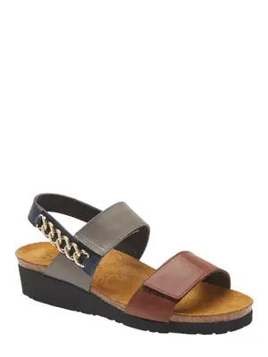 Naot Naot Eliana Slingback Sandal Chestnut/ Foggy Grey/ Soft Ink