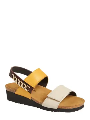Naot Naot Eliana Slingback Sandal Ivory/ Marigold/ Soft Brown