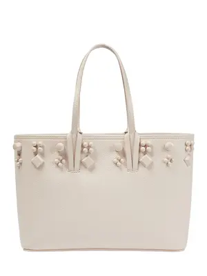 CHRISTIAN LOUBOUTIN Cabata Small Leather Tote Bag - Beige