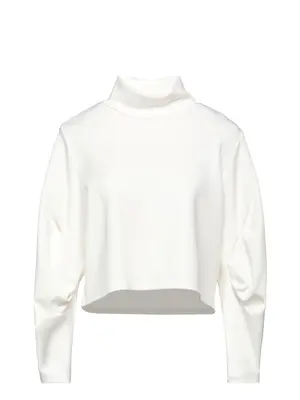 LANSTON LANSTON SPORT Turtleneck Long Sleeve Sweatshirt Ivory