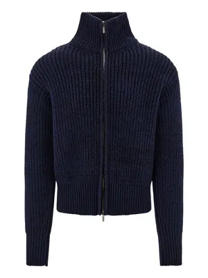 FERRAGAMO Knitted Blouson - Blue
