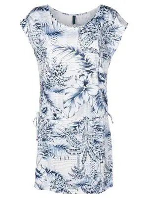 LYGIA & NANNY Palm-tree Print Dress - Blue