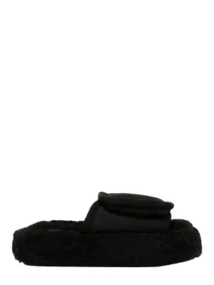 Natasha Zinko Chunky Shearling Slides - Black