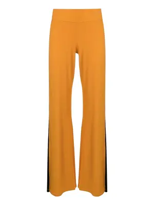 LYGIA & NANNY Saira Flared Jersey Trousers - Yellow
