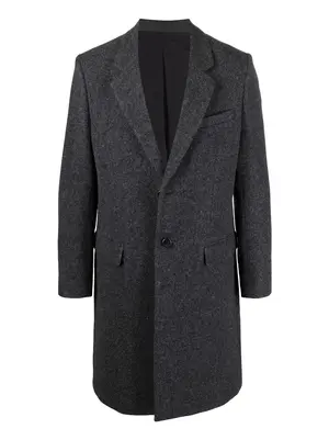 Ami Single-breasted Wool Coat - Grey