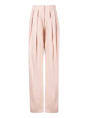 Stella McCartney High-waisted Pleated Trousers - Pink