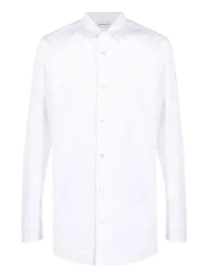 Alexander McQueen Logo-print Cotton Shirt - White