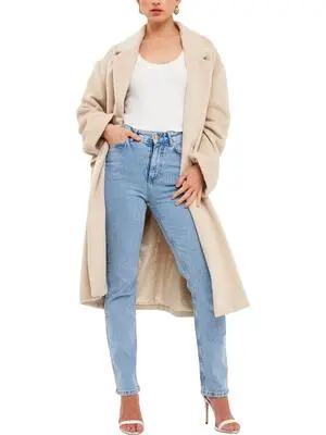 Endless Rose Endless Rose Oversized Brushed Coat Beige
