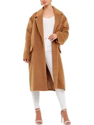 Endless Rose Endless Rose Oversized Brushed Coat Camel