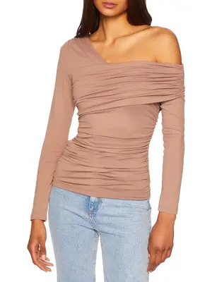 Susana Monaco Susana Monaco Asymmetric Ruched Top Coco