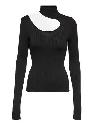 PETAR PETROV Fiz Cutout Top - Black