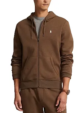 Polo Ralph Lauren Double Knit Full-Zip Hoodie Dark Taupe Heather