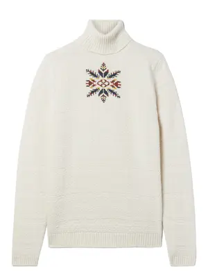 Loro Piana Dolcevita Bernina Cashmere Turtleneck Sweater - White