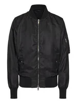Valentino Garavani Studded Bomber Jacket - Black