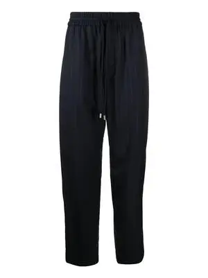 LANVIN Pinstriped Straight-leg Trousers - Blue