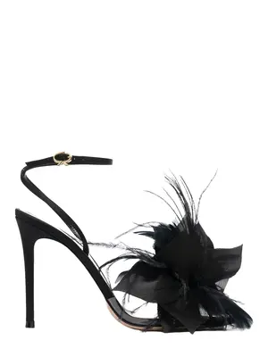 GIANVITO ROSSI Gianvito Rossi Ynez 105mm Feather-Embellished Sandals