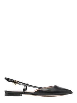 GIANVITO ROSSI Ascent 05 Slingback Ballerinas - Black