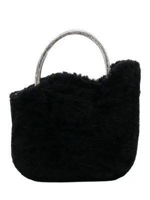 LE SILLA Micro Ivy Shearling Bag - Black