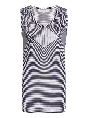 Bottega Veneta Striped Knit Tank Top - Navy