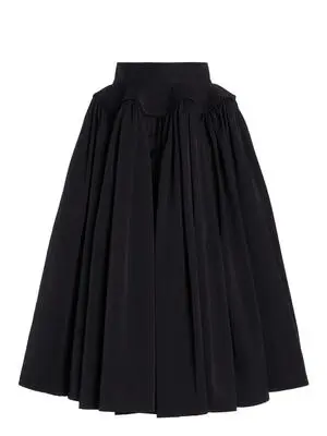 Bottega Veneta Tech Nylon Midi Skirt - Black