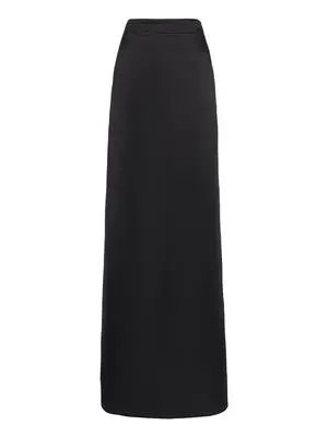 Bottega Veneta Washed Twill Maxi Skirt - Black