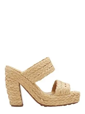 Bottega Veneta Trinity Raffia Sandals - Neutral