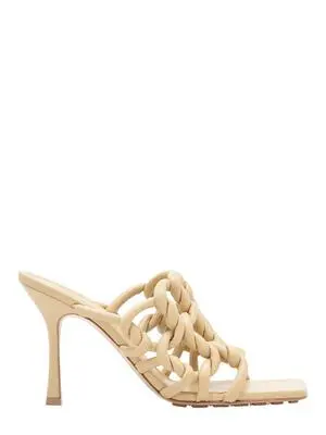 Bottega Veneta Stretch Leather Mule Sandals - Neutral