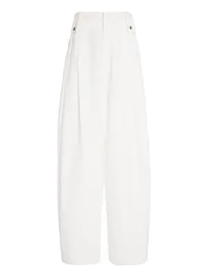 Bottega Veneta Pleated Wide-leg Pants - White