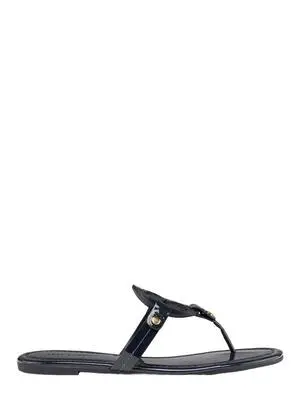 Tory Burch Miller Patent Leather Thong Sandals Navy