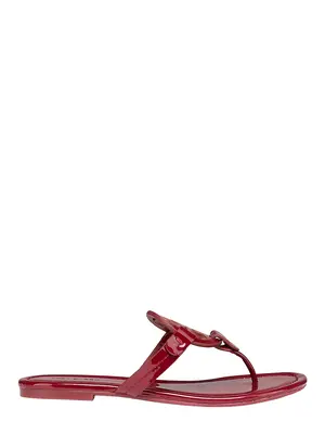 Tory Burch Women's Miller Patent Leather Thong Sandals - Rainwater  Red