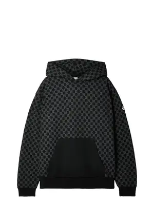 Moncler Printed Cotton Hoodie - Black
