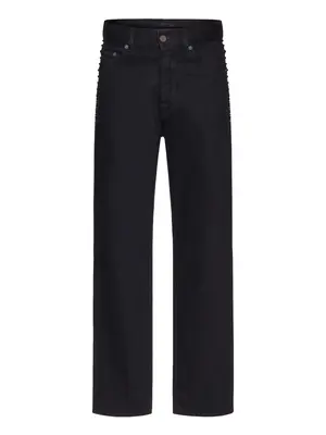 Valentino Garavani Studs Straight-leg Jeans - Black