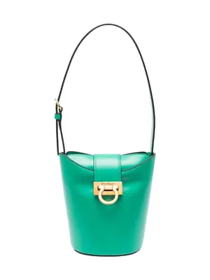 FERRAGAMO Trifolio Bucket Bag - Green