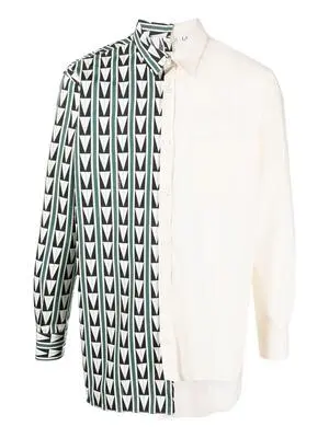 LANVIN Patchwork Geometric Print Shirt