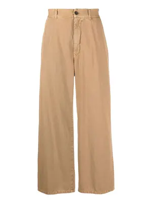 Incotex High-waist Wide-leg Trousers - Brown
