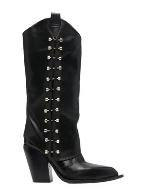 HARDOT Pointed-toe Western Boots - Black