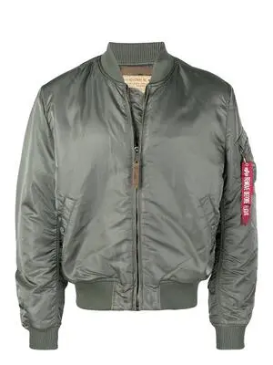 Alpha Industries Zipped Up Bomber Jacket - Green