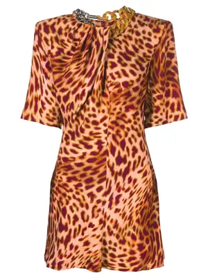 Stella McCartney Leopard-print Mini Dress - Pink
