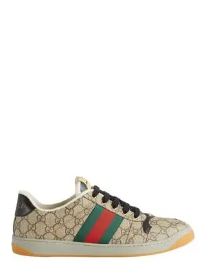 Gucci GG Crystal Screener Sneakers Beige
