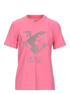 Alberta Ferretti Printed Organic Cotton T-Shirt Pink