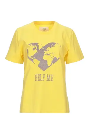 Alberta Ferretti Printed Organic Cotton T-Shirt Yellow